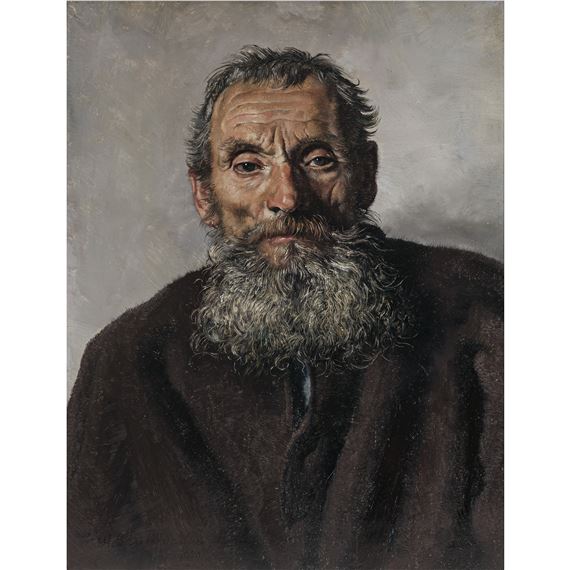 Thomas Baumgartner | Portrait of an old man with a beard (1940) | MutualArt