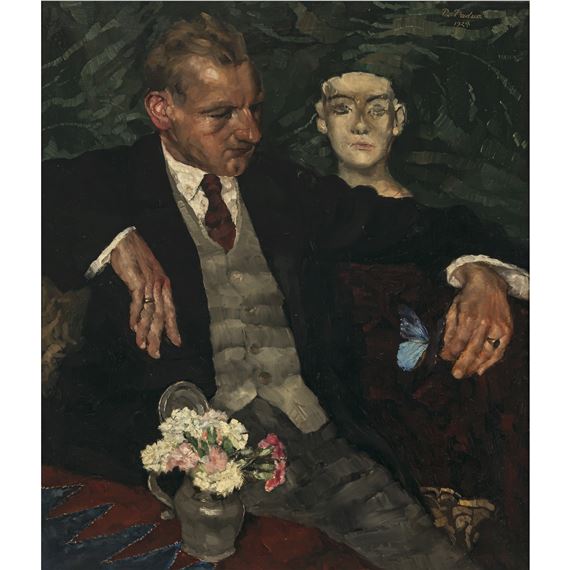 Paul Mathias Padua | Gentleman in a suit with a blue butterfly (1925 ...