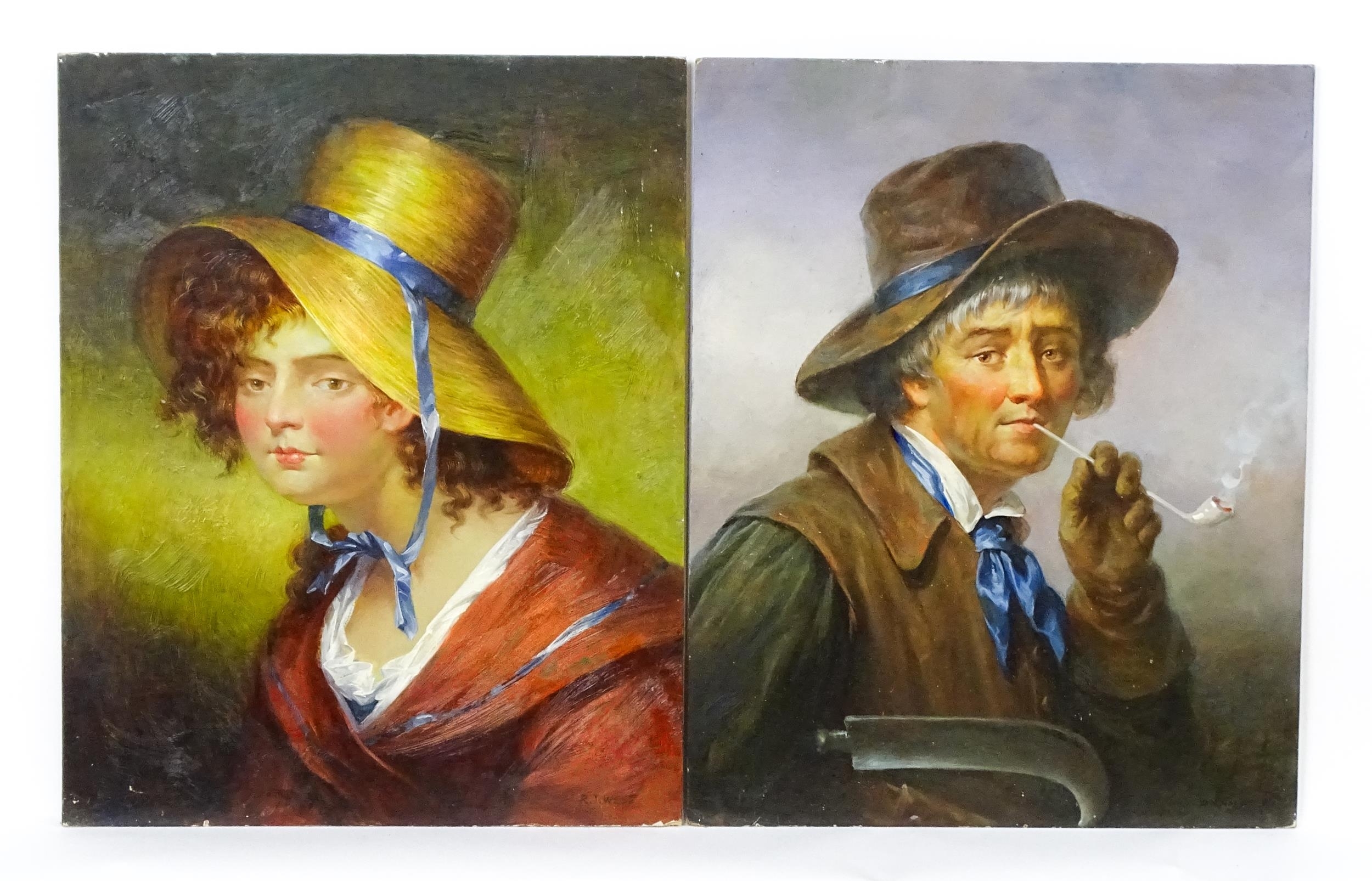 Thomas Barker of Bath | A pair of portraits (Circa 20) | MutualArt