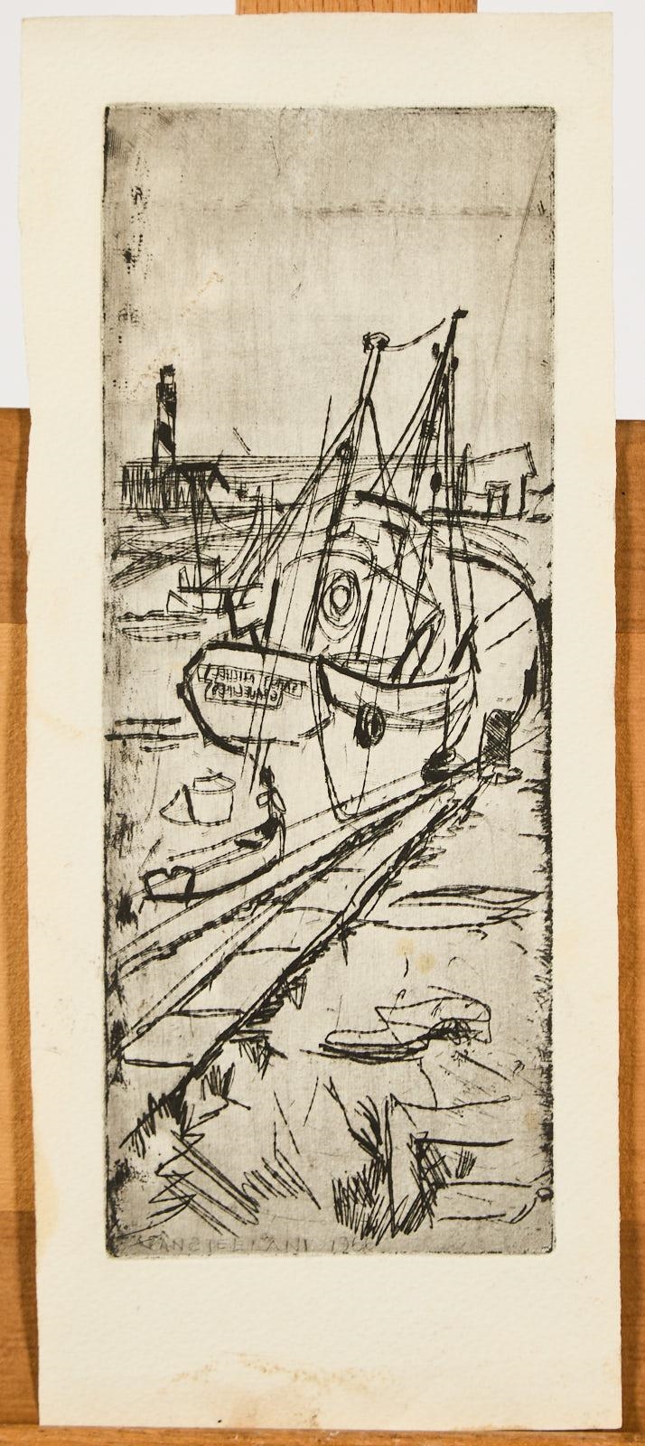 Nees van Steelant | Navire au port (1966) | MutualArt