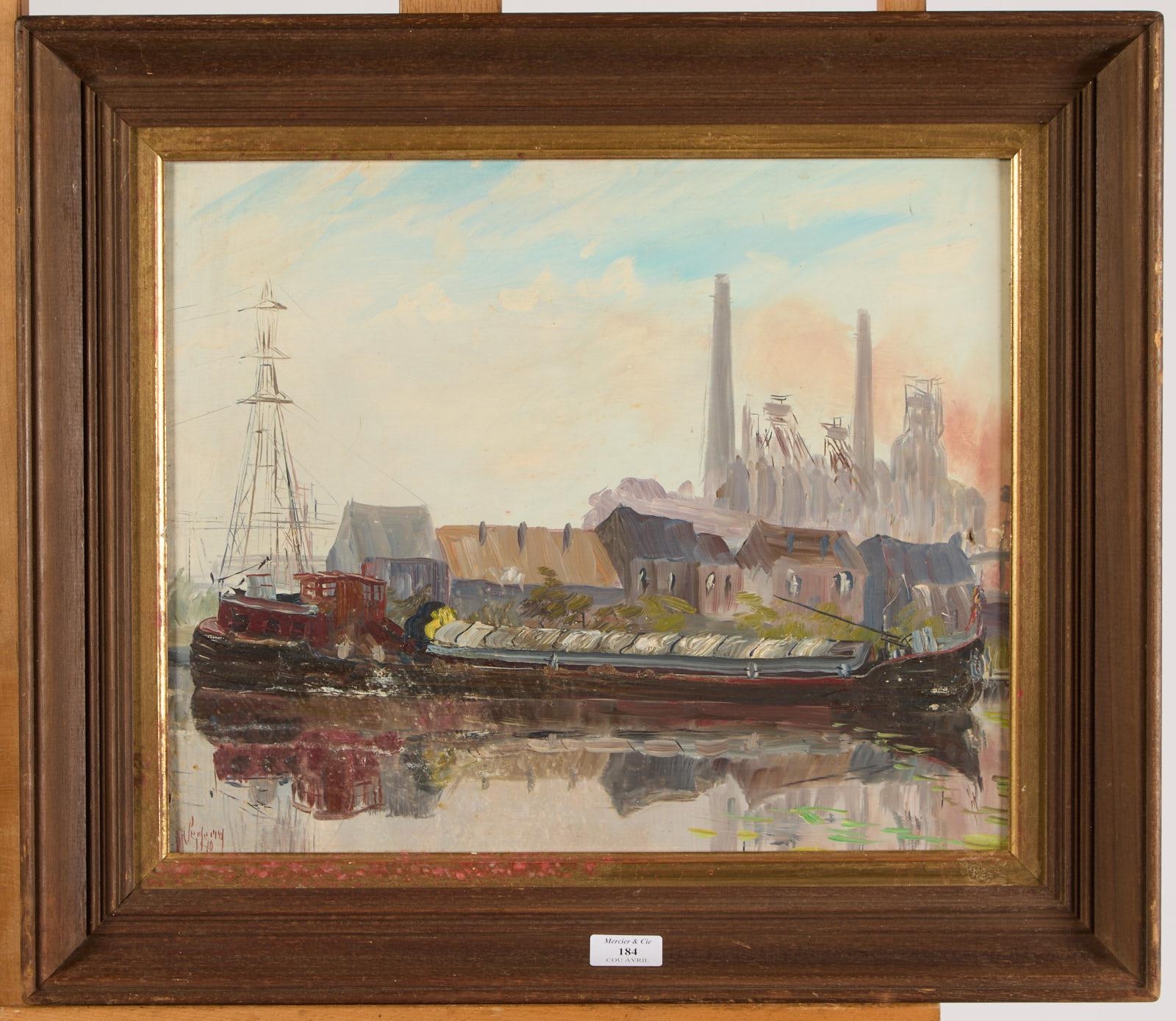 Paul Leclerc | Péniche, bras de Lescaut Trith (1970) | MutualArt