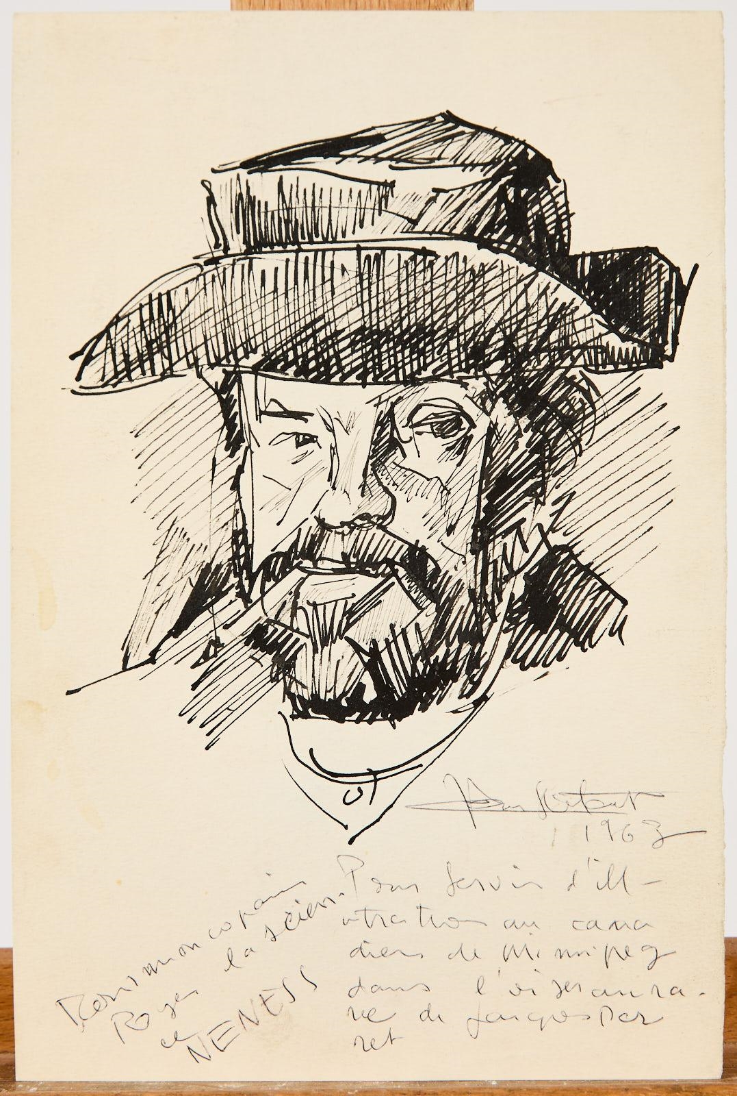 Nees van Steelant | Portrait d’homme à la cigarette | MutualArt