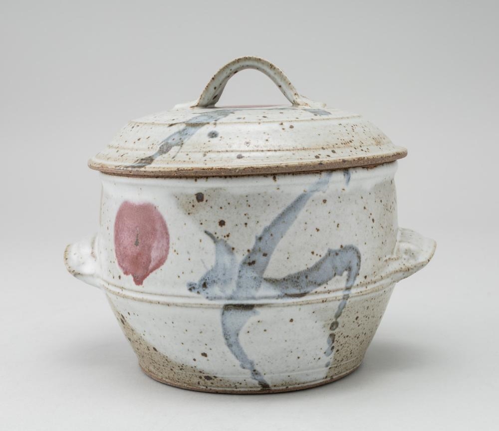 Wayne Ngan | 2 Pieces: A Wayne Ngan studio art raku pottery vase ...