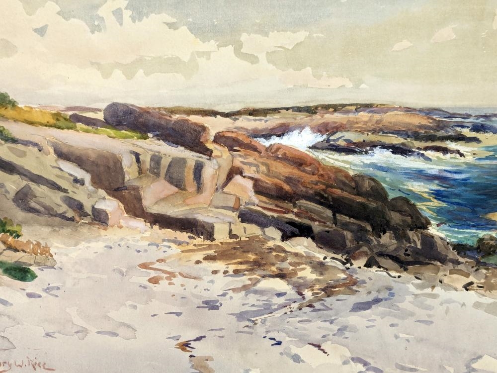 Henry Webster Rice | Henry W. Rice. Bermuda seascape watercolor ...