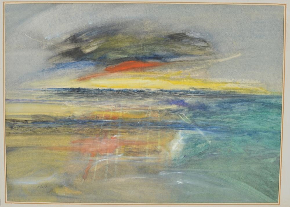 Edward Weston | Edward Weston. Large original mixed media seascape ...