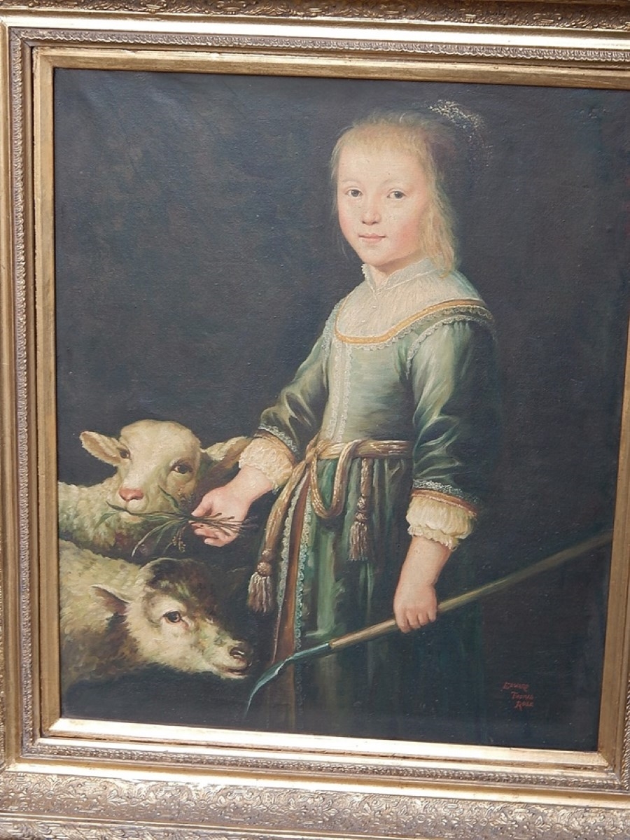 Thomas Rose | Painting Girl with sheep | MutualArt