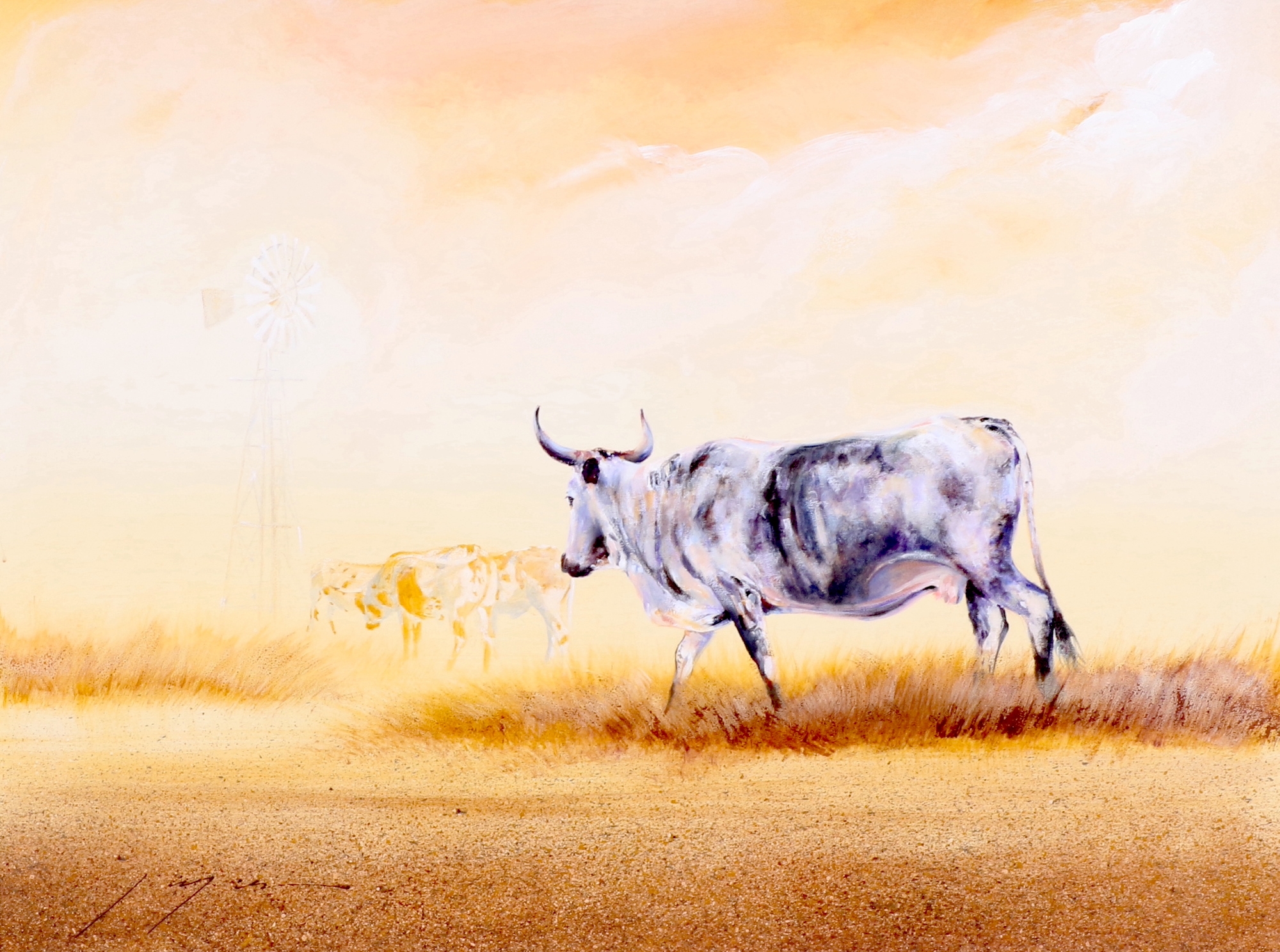 Jacques Krugel | GRAZING CATTLE | MutualArt