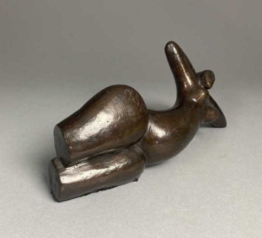 Morris Brose | Morris Brose Modernist Bronze Female Nude | MutualArt