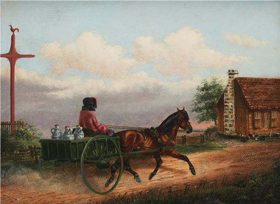 Frederick Samuel Barnjum | Delivering Milk (1859) | MutualArt