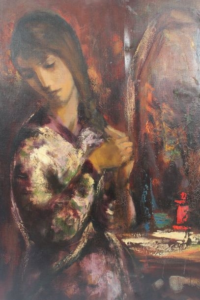 Joseph Werner Baer | Joseph WERNER-BAER (1923-1991) Portrait de femme ...