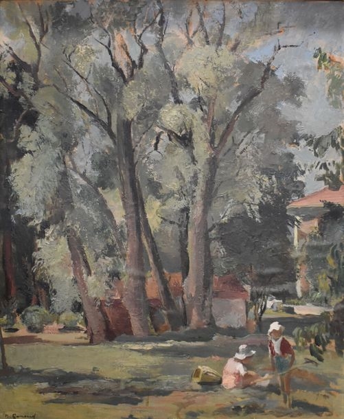 Nanette Genoud | Paysage aux enfants | MutualArt