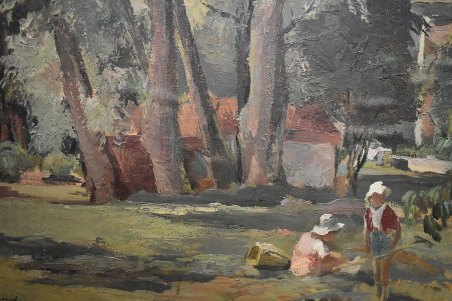 Nanette Genoud | Paysage aux enfants | MutualArt