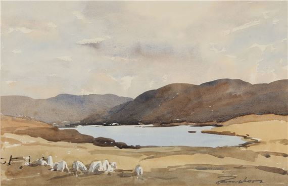Edward Wesson | Edward Wesson (British 1910/1983), Lake landscape ...
