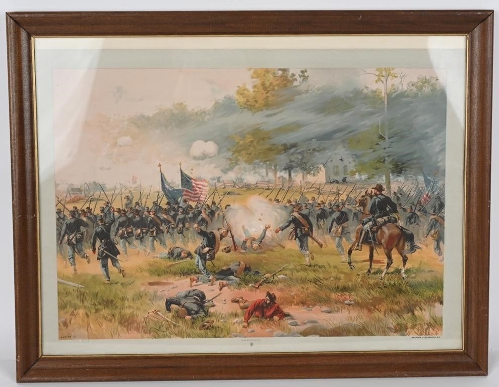 Louis Prang | CIVIL WAR BATTLE OF ANTIETAM PRINT BY LOUIS PRANG (1887 ...