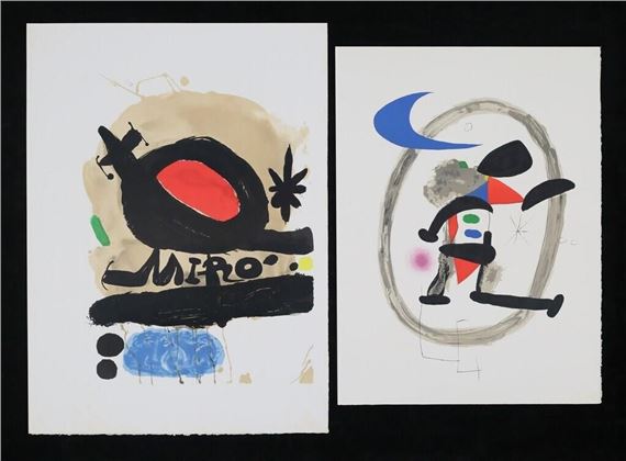 Joan Miró | Rare Joan Miro Lithograph Birds (1955) | MutualArt