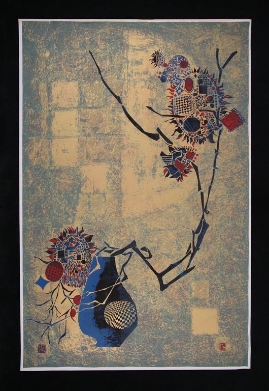 Lebadang | Hoi Lebadang Silkscreen Vase & Twig | MutualArt