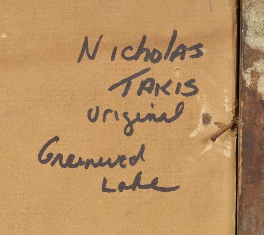 Nicholas Takis | Nicholas Takis Watercolor & Ink Greenwood Lake | MutualArt