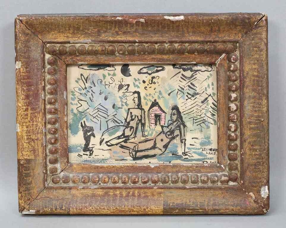 Nicholas Takis | Nicholas Takis Watercolor & Ink Greenwood Lake | MutualArt