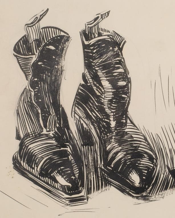 James Montgomery Flagg | James Montgomery Flagg Pen & Ink Drawing Shoes ...