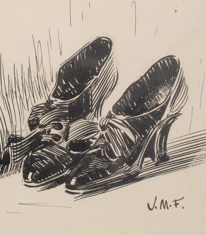 James Montgomery Flagg | James Montgomery Flagg Pen & Ink Drawing Shoes ...
