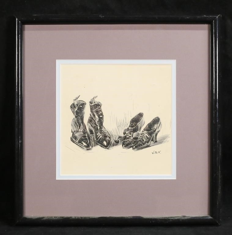 James Montgomery Flagg | James Montgomery Flagg Pen & Ink Drawing Shoes ...