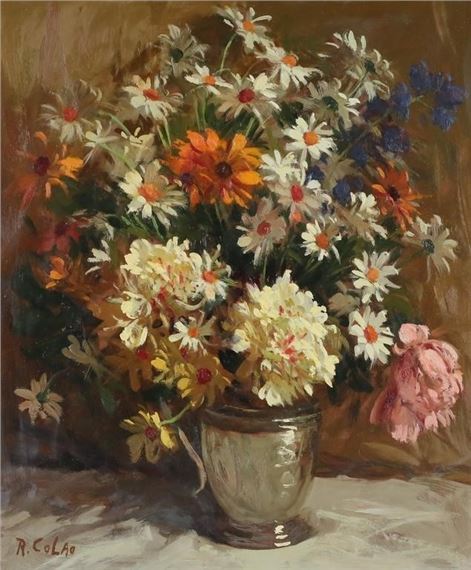 Rudolph Colao | Rudy Colao Oil on Masonite Still Life | MutualArt