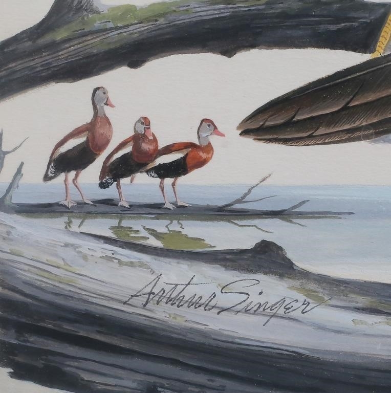 Arthur B. Singer | Arthur Singer 2 Tempera Paintings Ducks | MutualArt