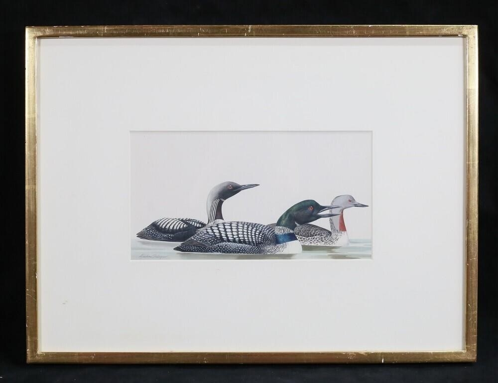 Arthur B. Singer | Arthur Singer 2 Tempera Paintings Ducks | MutualArt