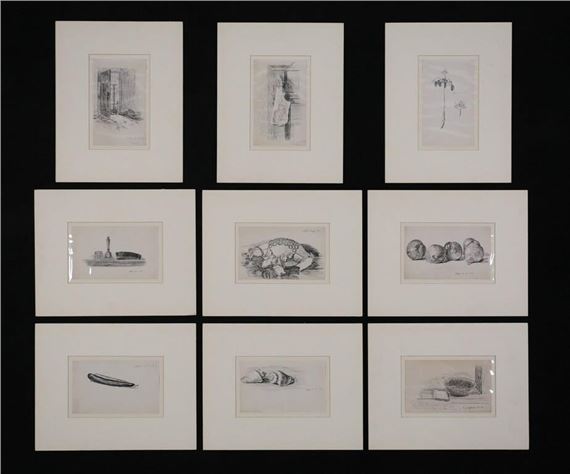 Robert Knight Ryland | Robert Knight Ryland Set of 9 Etchings (93 ...