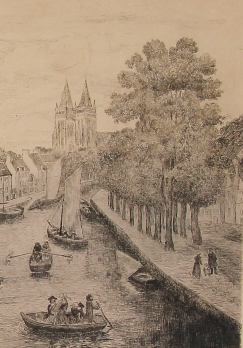 Jean Caveng | Les quais animés à Quimper | MutualArt