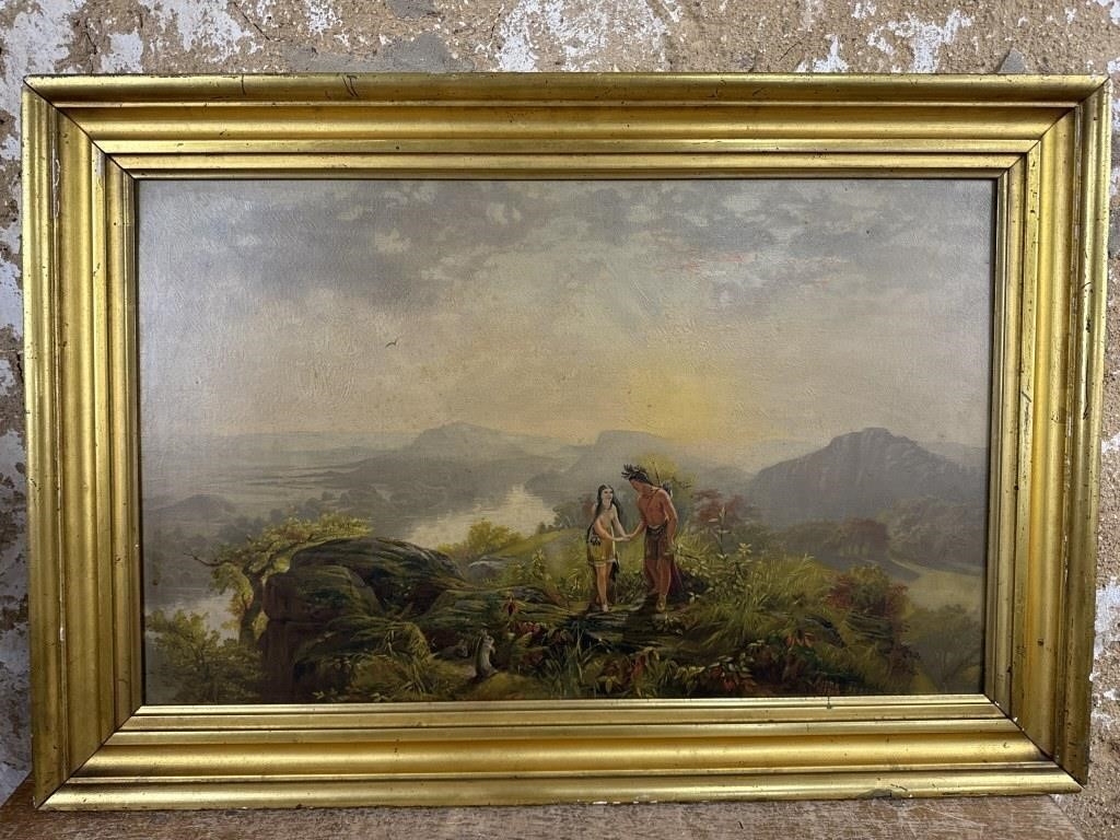 Jerome Thompson | Landscape with Native Americans | MutualArt