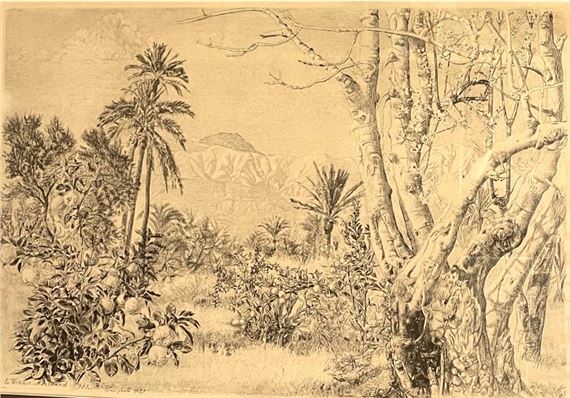 Eduard Wiiralt | Landscape near Marrakech (1939) | MutualArt