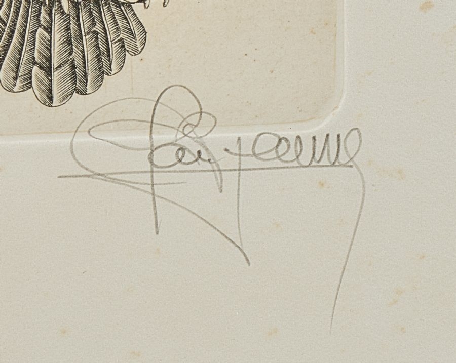 Alain Jeanne | France. Owls. Signed. Image dimensions: 9x7 | MutualArt