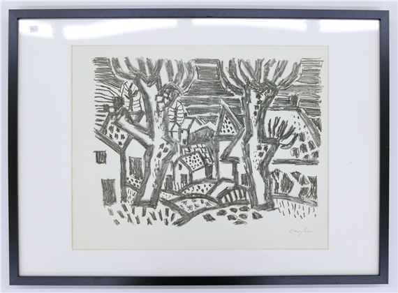 Eduard Bargheer | Eduard Bargheer ''Hauser in Blankenese'' 1965 Signed ...