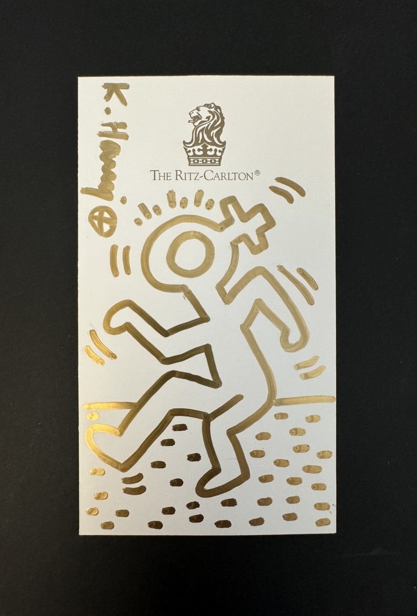 Keith Haring | Drawing in black marker ink on cardboard of The Ritz ...