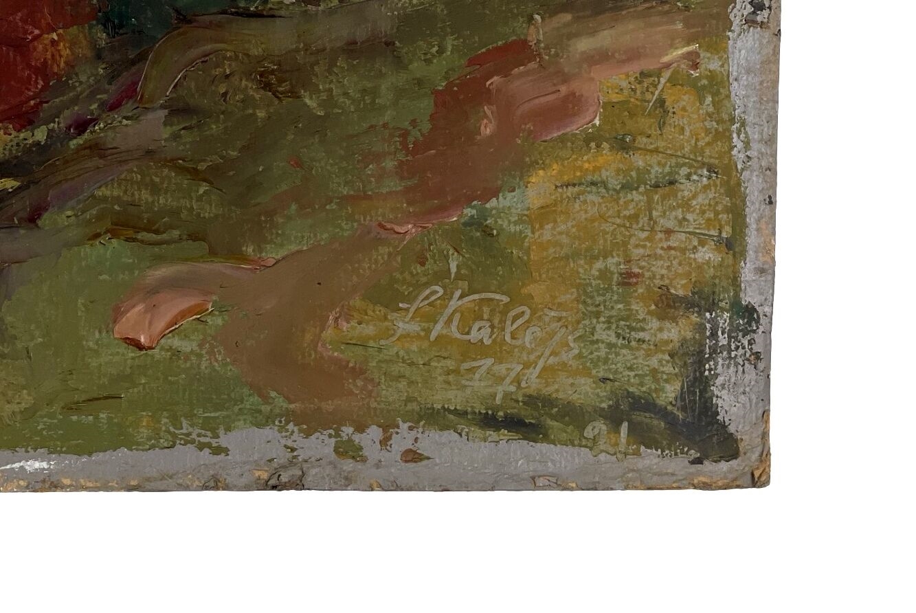 Janis Kalejs | Carton, Oil (1977) | MutualArt