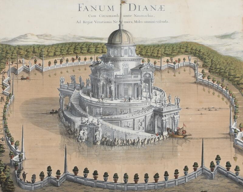 Johan Blaeu | Fanum Dianae. Cum Circumambiente Naumachia, Ad Regiae ...