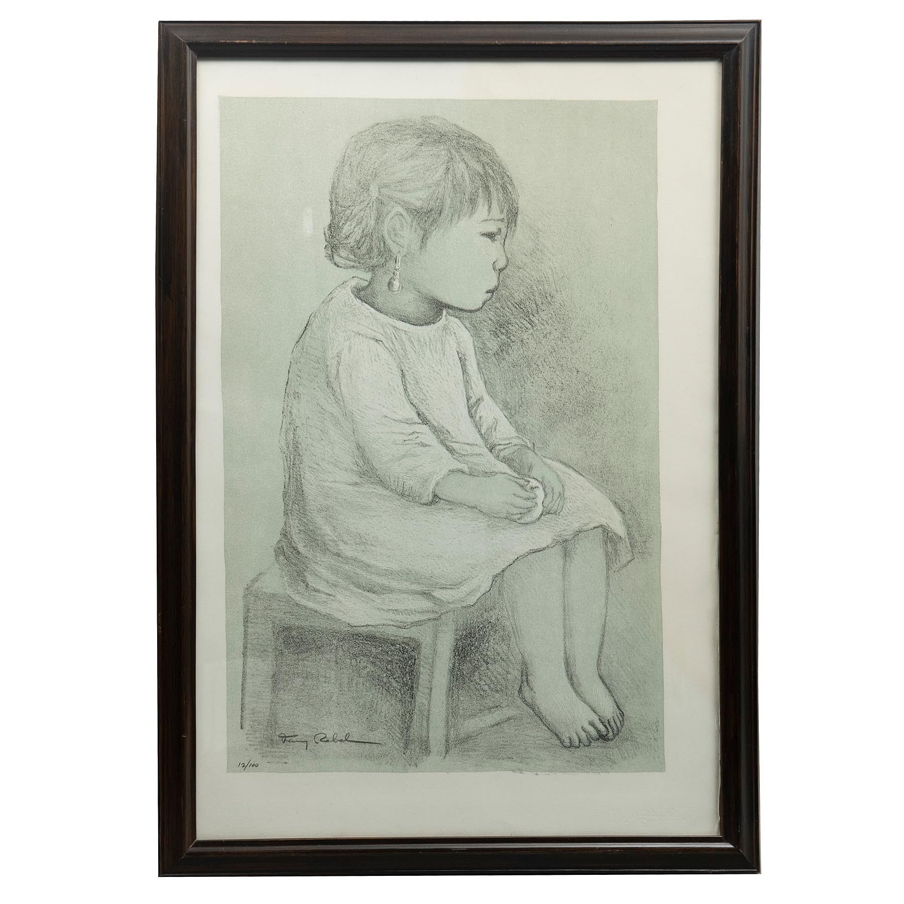 Fanny Rabel | Niña sentada | MutualArt