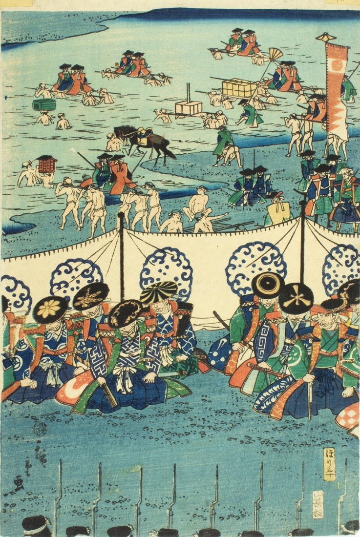 Utagawa Hiroshige | s Ota Harunaga shutsujin nozu, a Hiroshige Ando ...