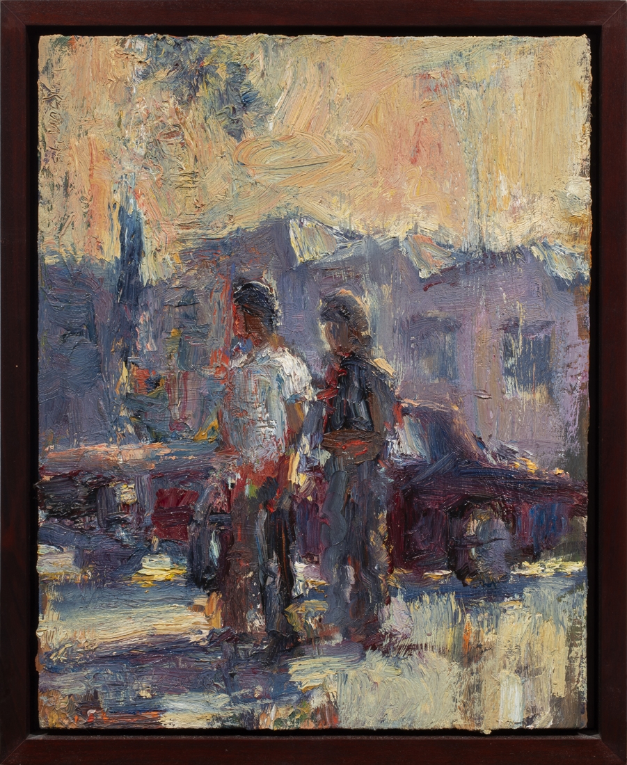 Raymond Jackson | Two Figures with Car | MutualArt