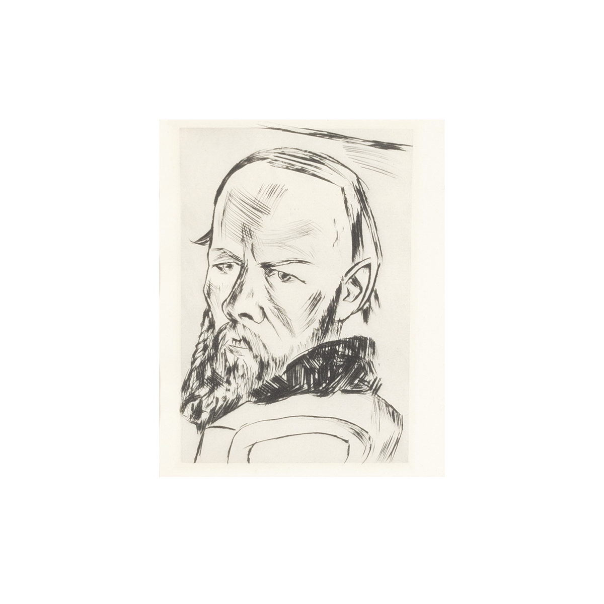 Max Beckmann | Portrait of Dostoevsky (1921) | MutualArt