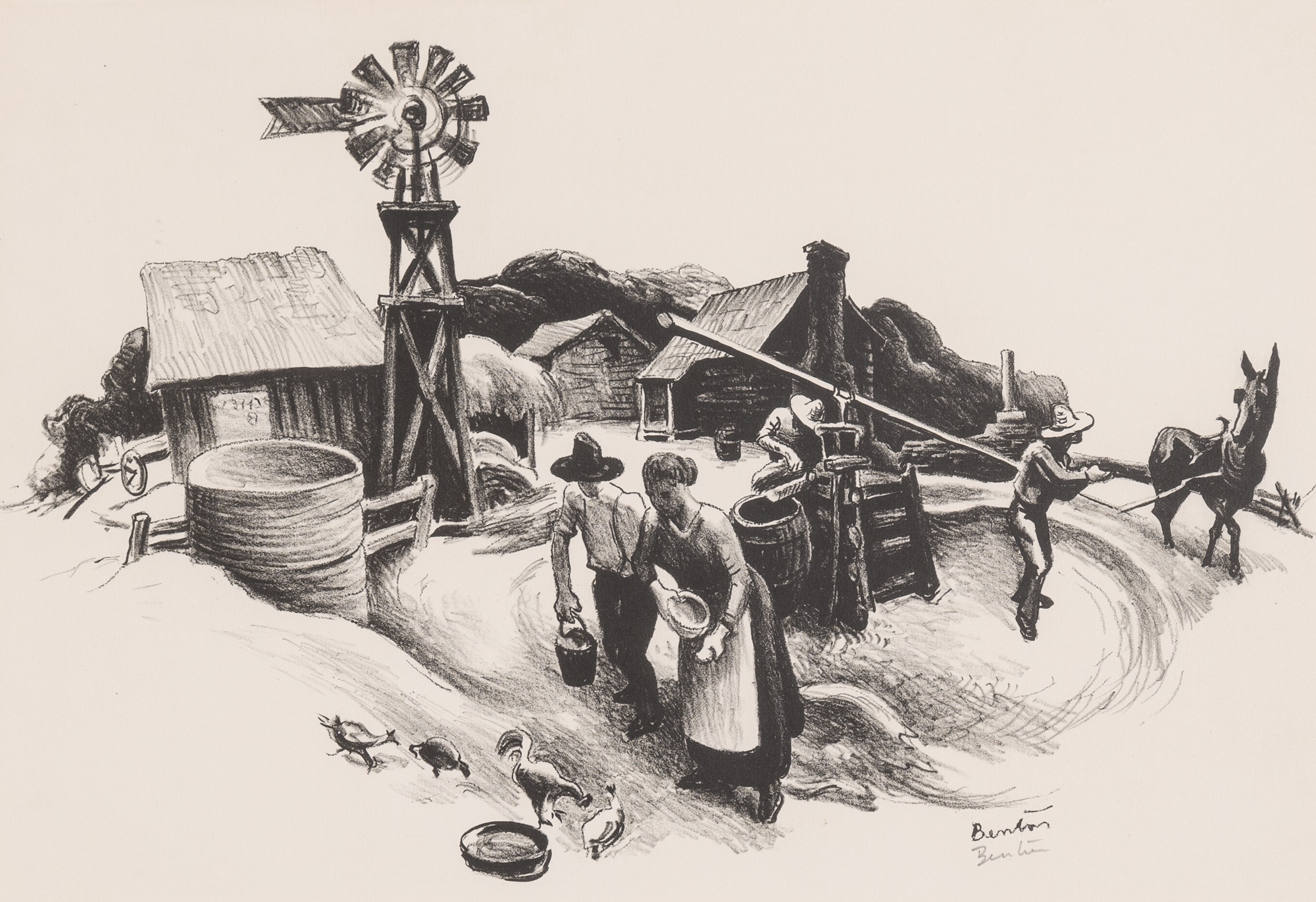 Thomas Hart Benton‏ | The Race (1942) | MutualArt