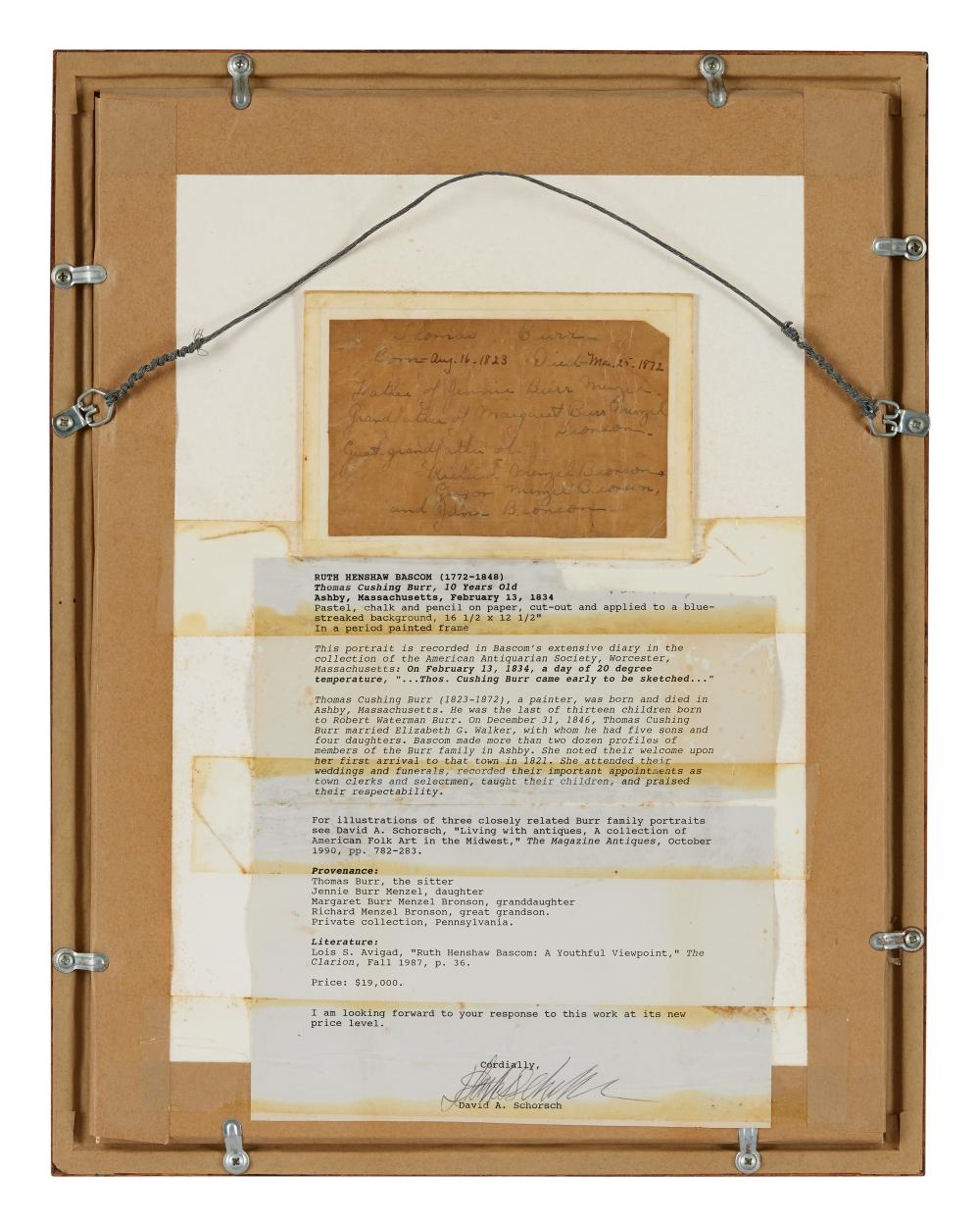 Ruth Henshaw Miles Bascom | Portrait of Thomas Cushing Burr of Ashby ...