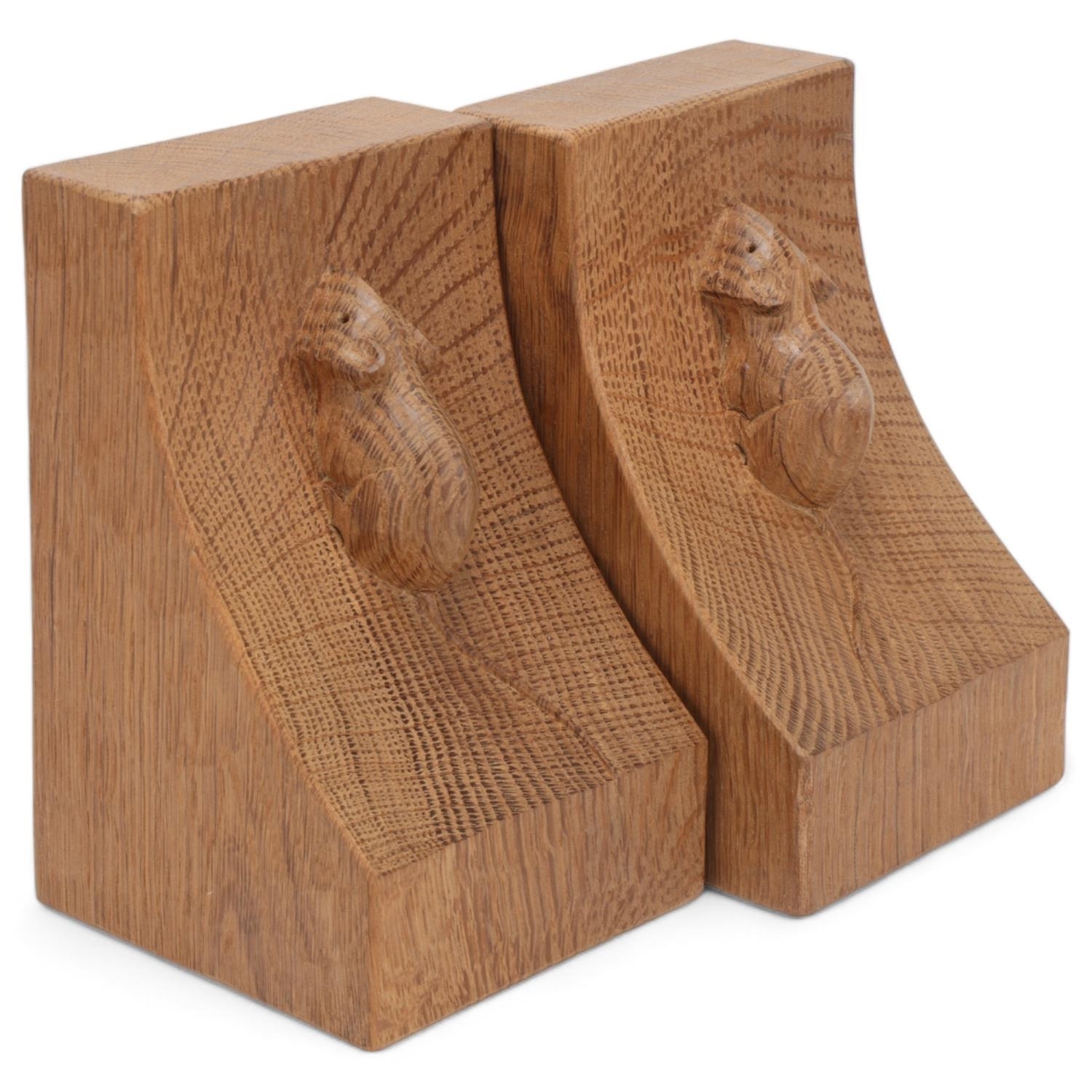 Robert Thompson | pair of oak bookends (1970) | MutualArt