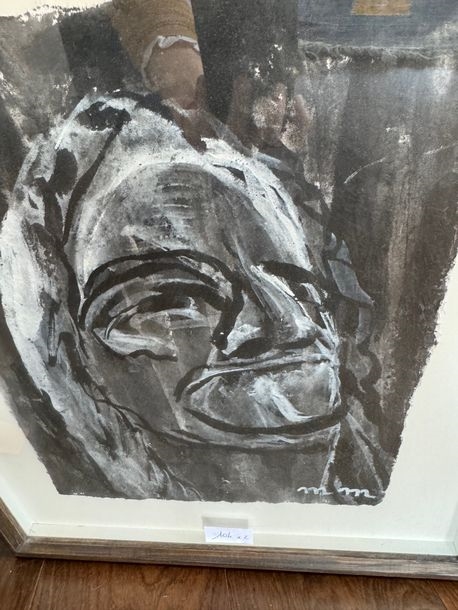 Martine Martine | Martine MARTINE Face Gouache and wash | MutualArt