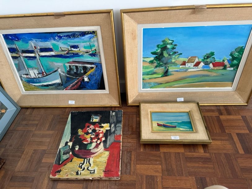 Jean Millien | 1943 Set of 3 oils on canvas and one oil on isorel (61 ...