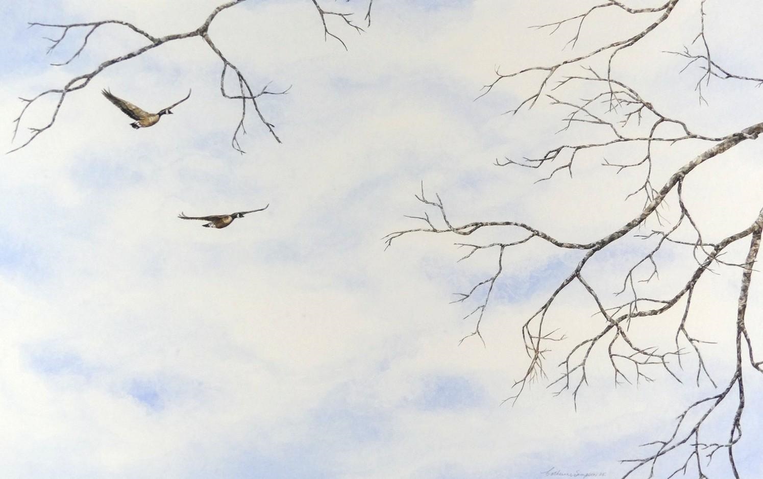 Catherine Simpson | Untitled: Blue Sky with Canada Geese (1985) | MutualArt