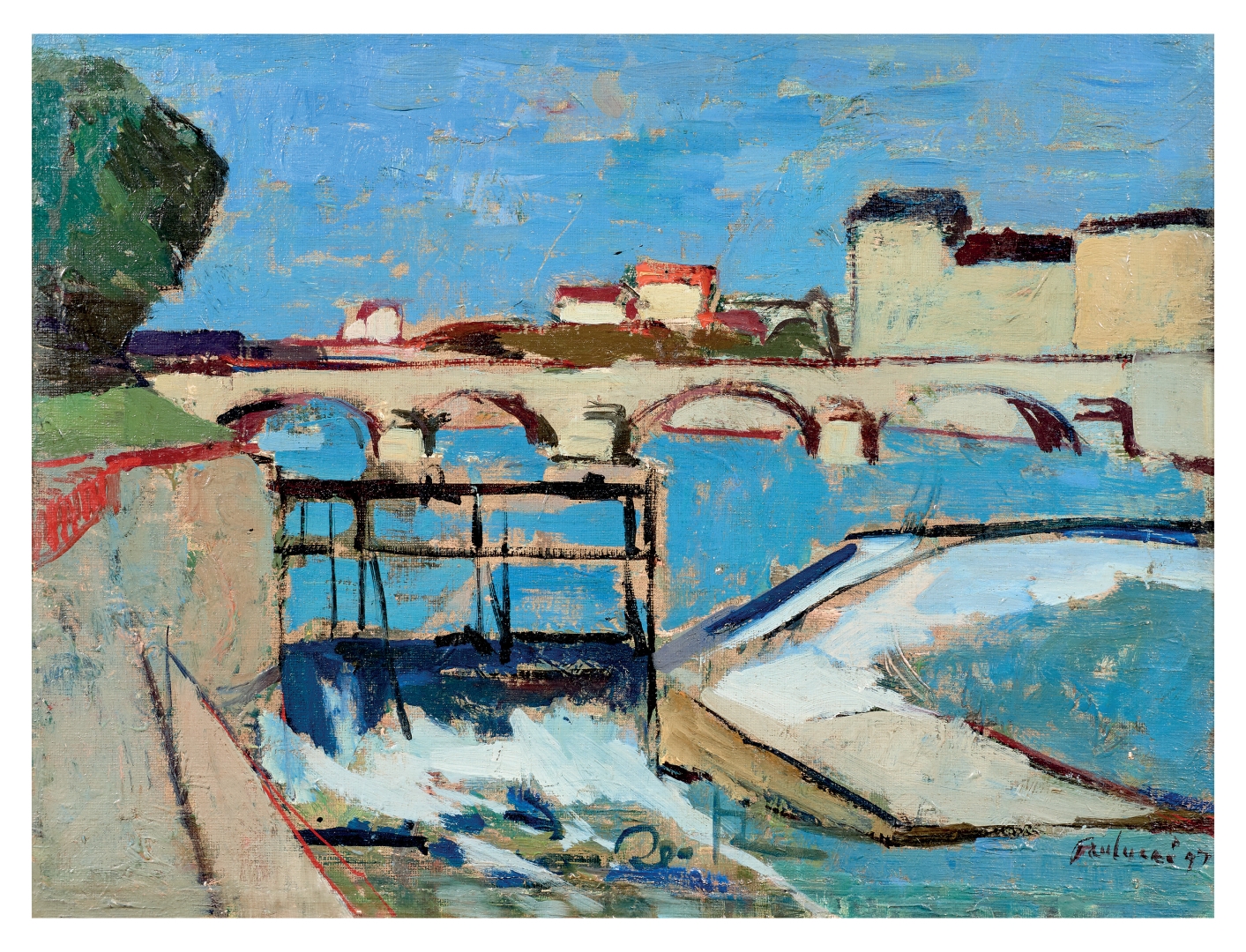 Enrico Paulucci | Barche in rada (1950) | MutualArt