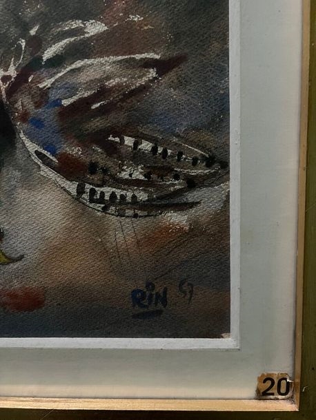 Nicolas Rin | Nicolas RIN ( 1919 - ) Partridge & Rooster Two framed ...