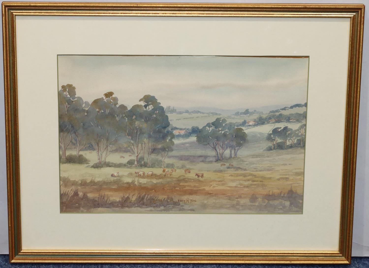 Edith Toms | Edith M Toms depicting cattle in wooded landscape | MutualArt